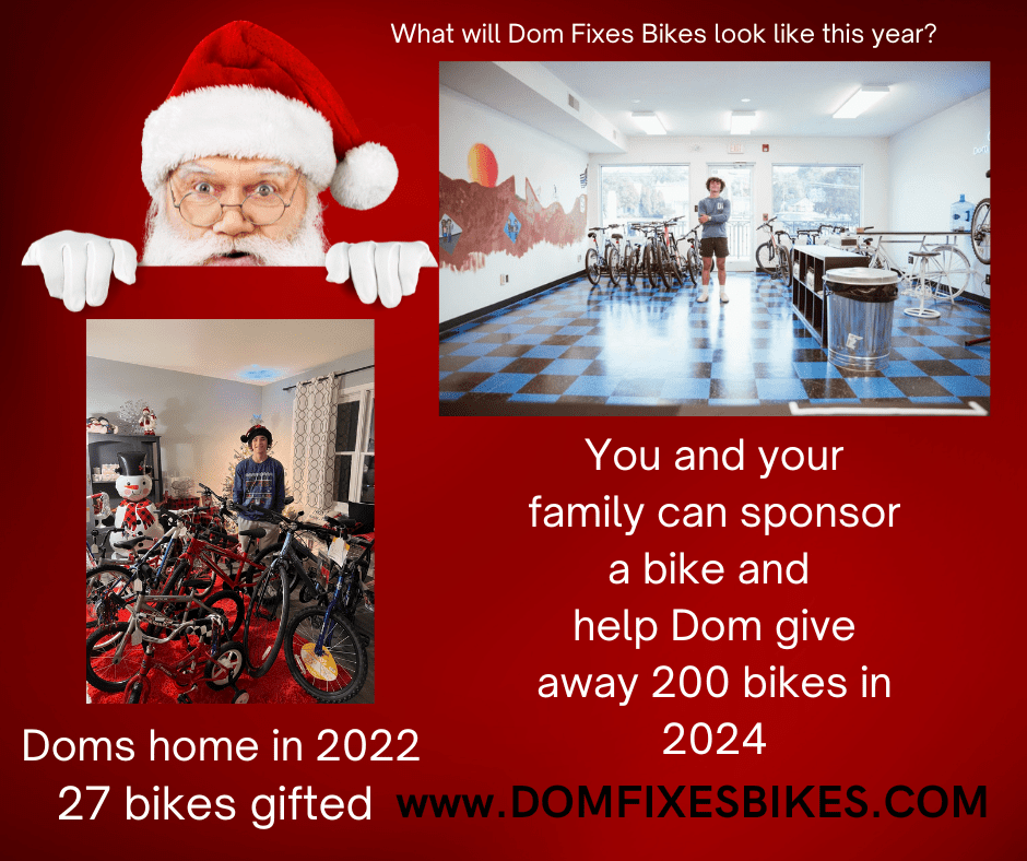 Making Spirits Bright: Dom Fixes Bikes' Annual Holiday Drive • Main Line Parent